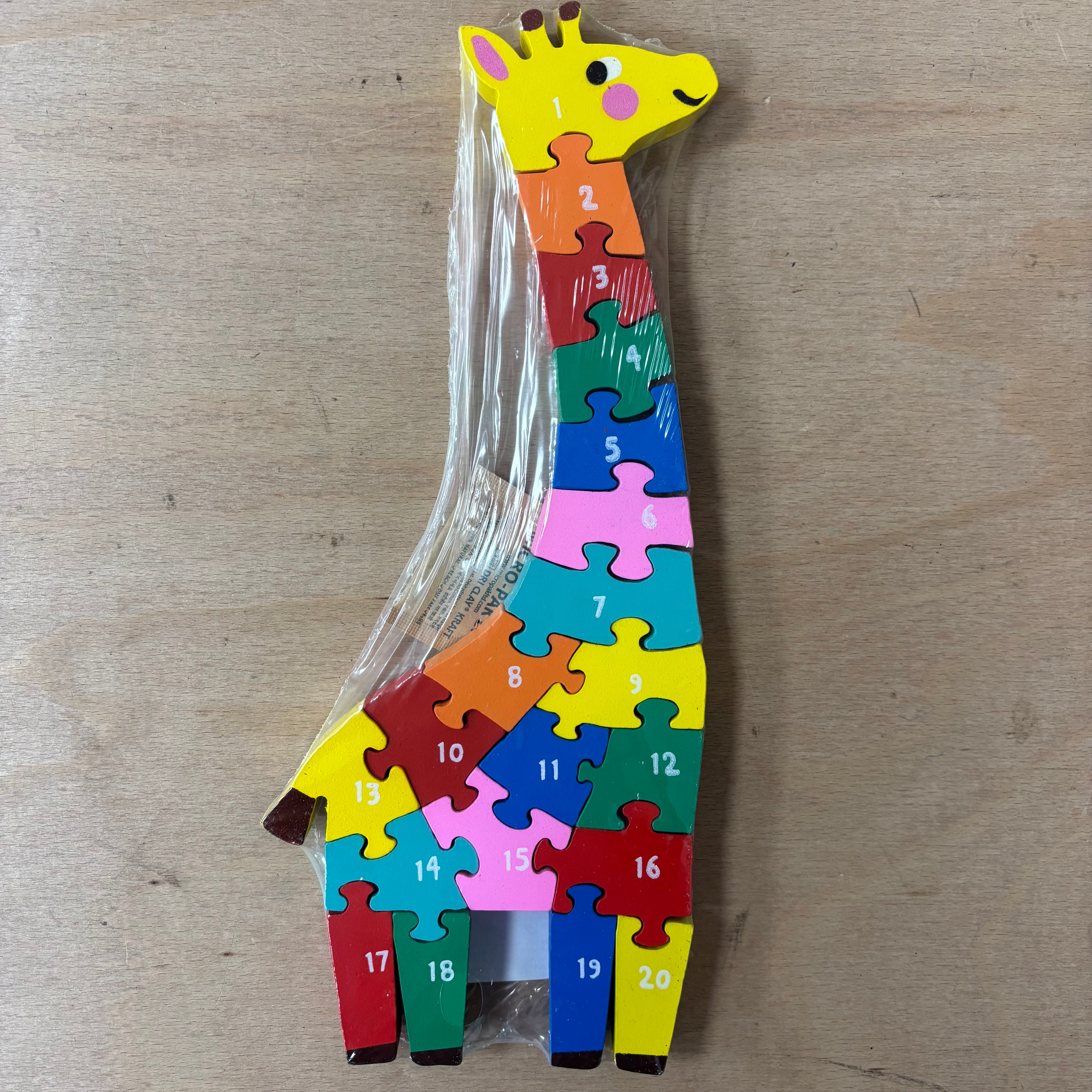 New colourful giraffe number puzzle for kids – Demelza Online Store